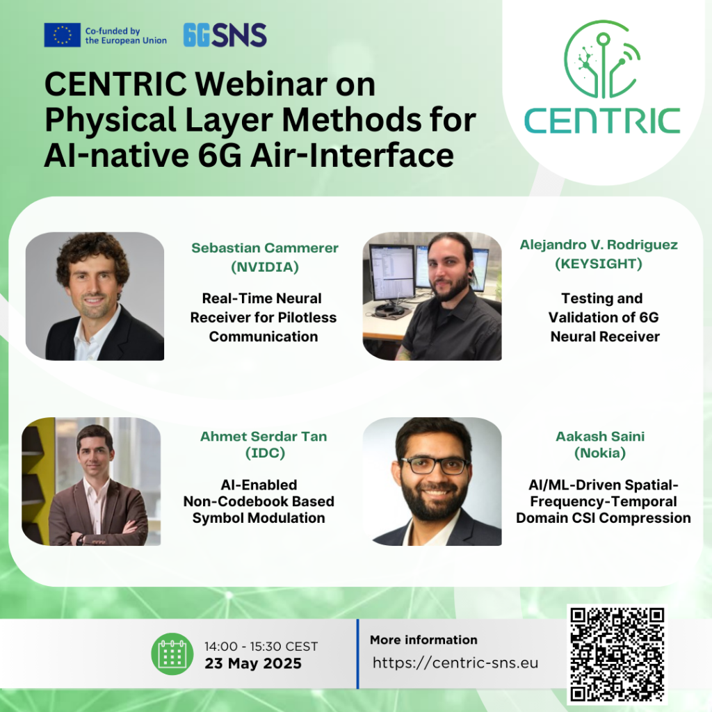 CENTRIC Webinar on Physical Layer Methods for AI-native 6G Air ...